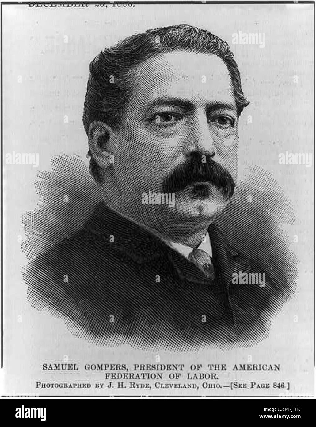 Samuel Gompers, a key figure in American labor history, is pictured in ...