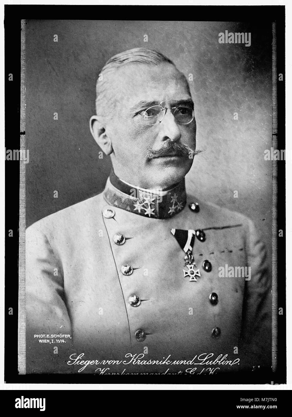 The image refers to Sieger von Krasnik, depicting a historical moment ...