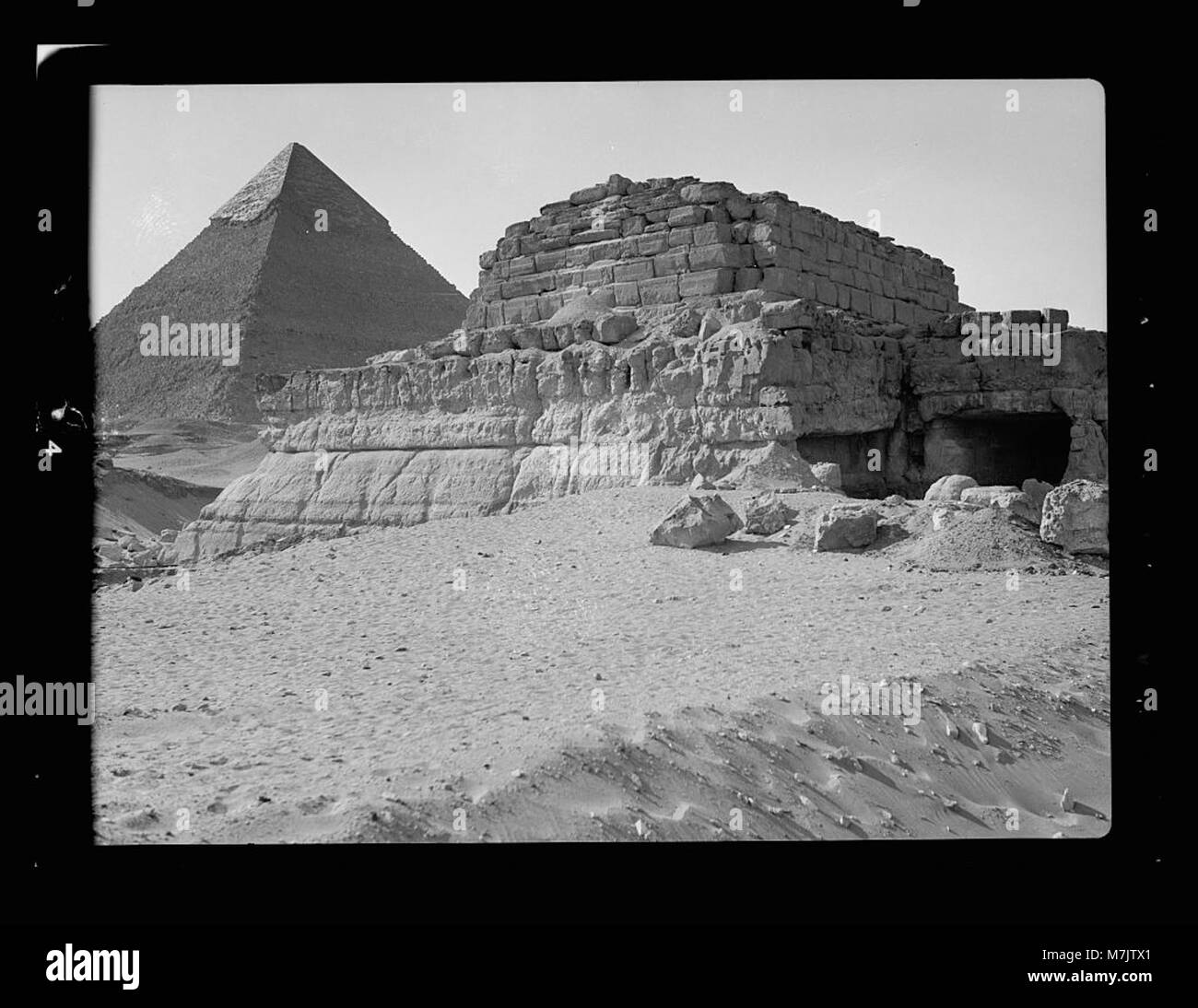 A photograph showcasing the recently discovered fourth pyramid of Giza ...
