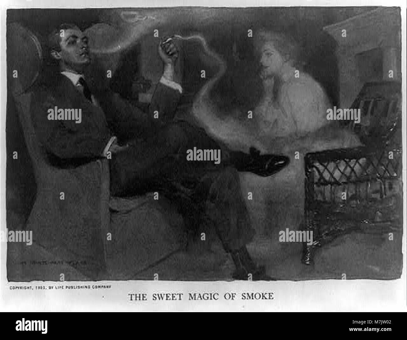 The image titled 'The Sweet Magic of Smoke' captures the allure and ...