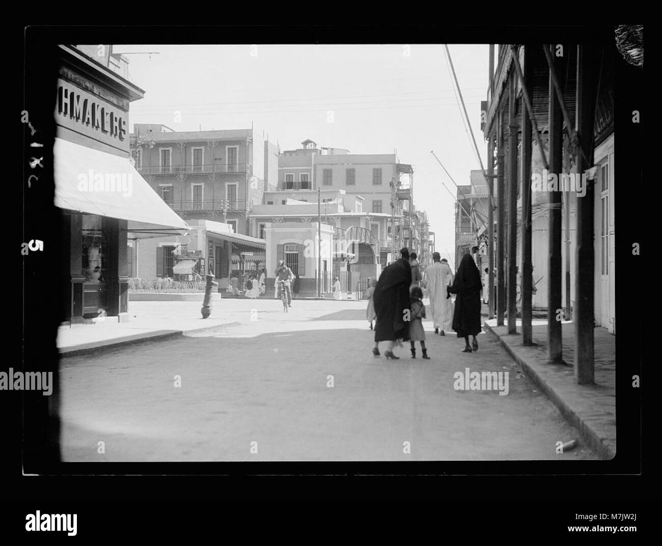 To Sinai by car. Suez. Scene on a main street LOC matpc.15557 Stock ...