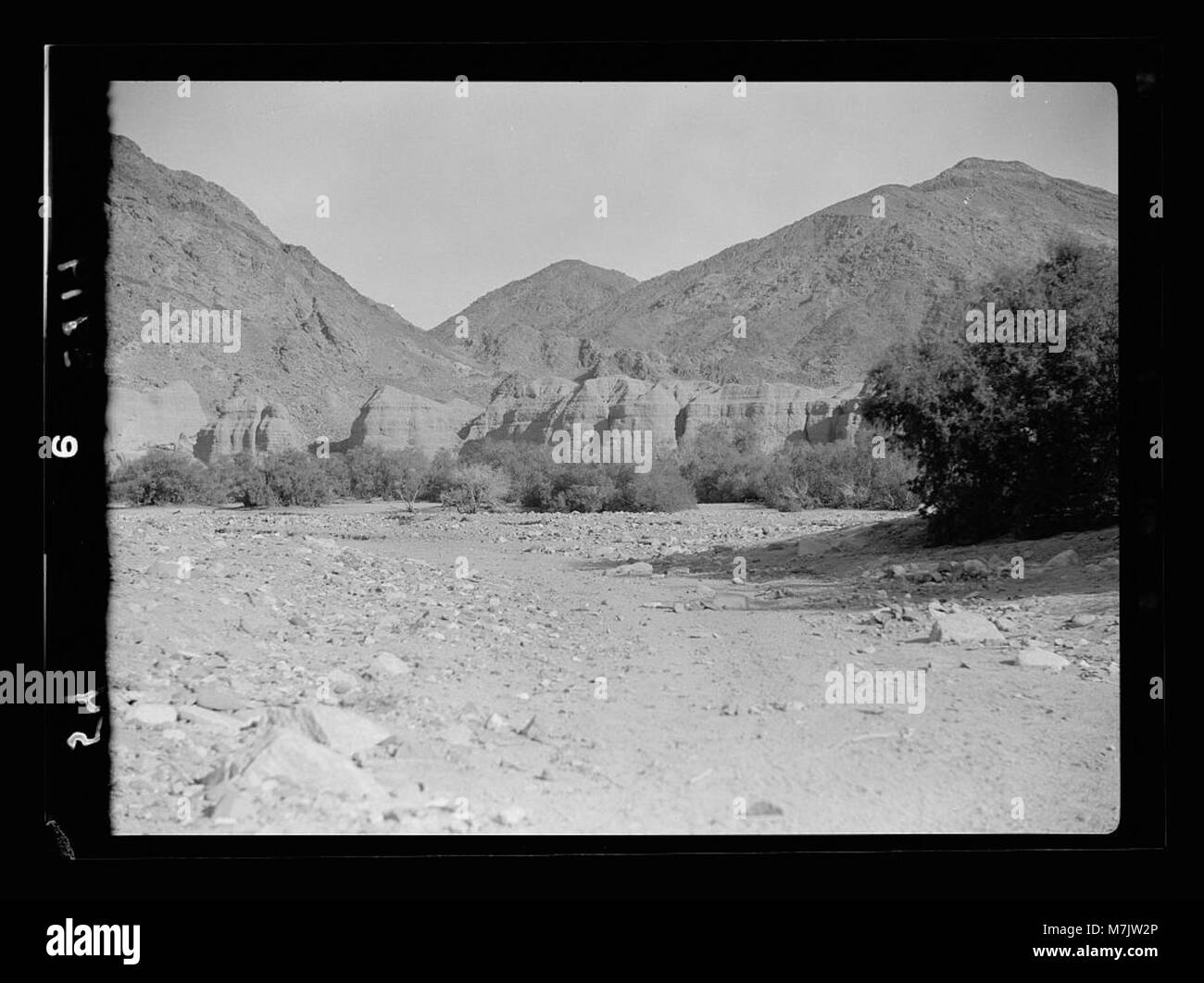 A photograph of a car journey through Wadi Feiran, with 'Holms' visible ...