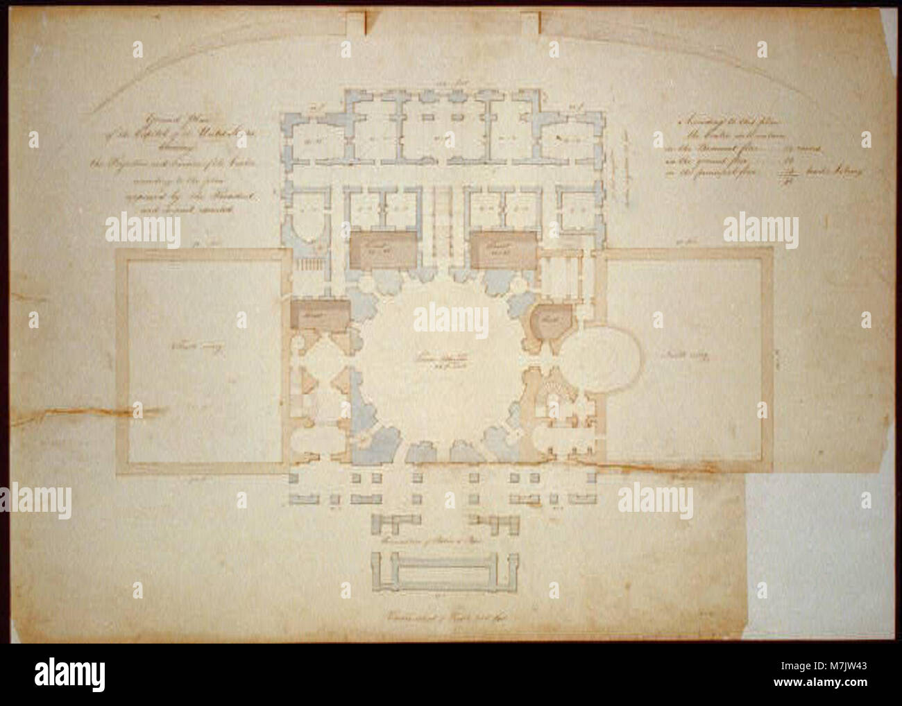 This image shows the first floor plan of the United States Capitol in ...
