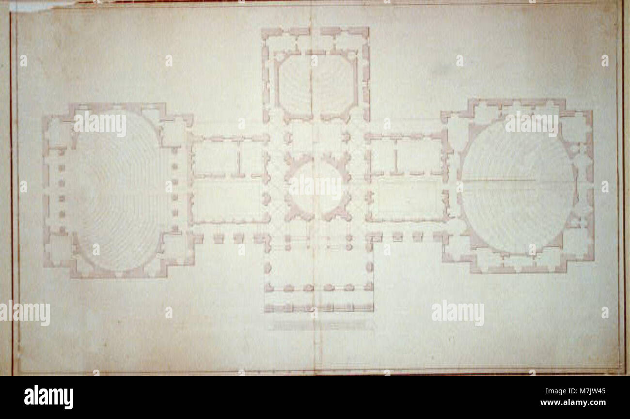 A floor plan of the first story of the United States Capitol in ...