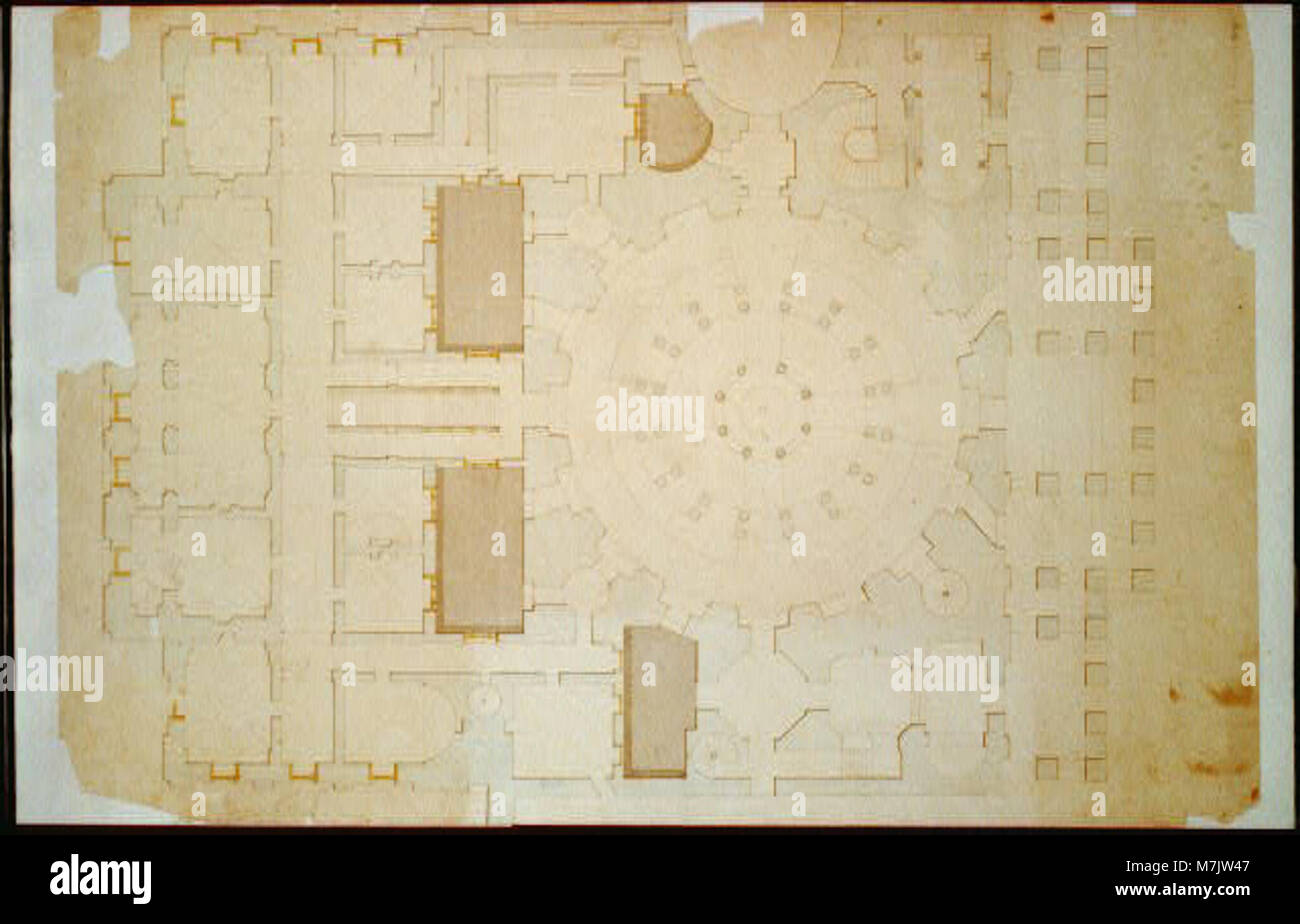 This floor plan of the United States Capitol illustrates the layout of ...