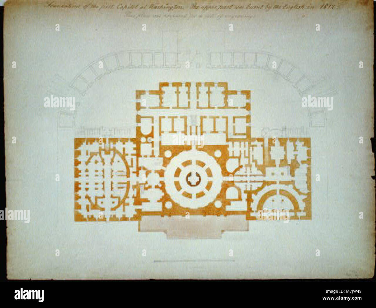 The foundation plan of the United States Capitol in Washington, D.C ...