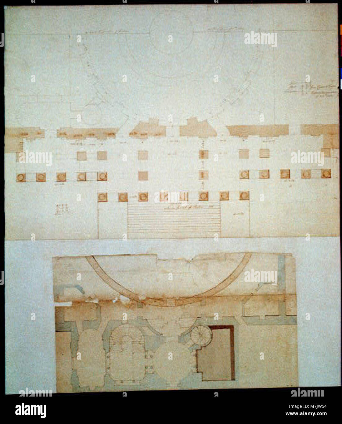 A detailed architectural plan of the South Wing vestibules and ...