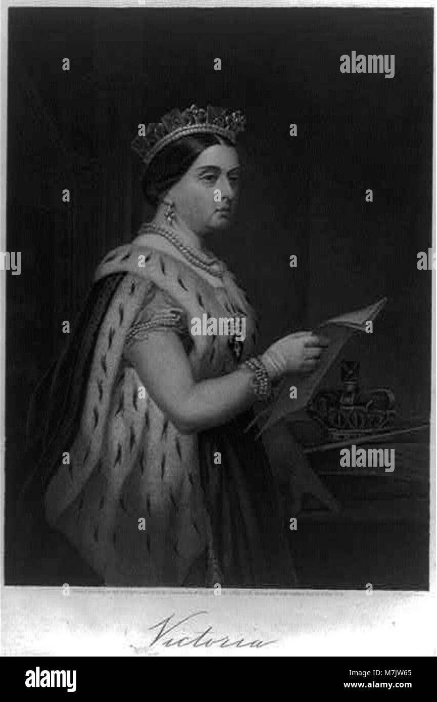 A portrait of Queen Victoria, the monarch of Great Britain and Ireland ...