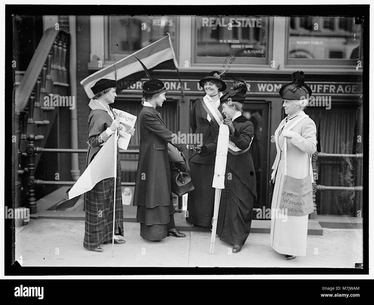 This photograph features two key figures in the woman suffrage movement ...