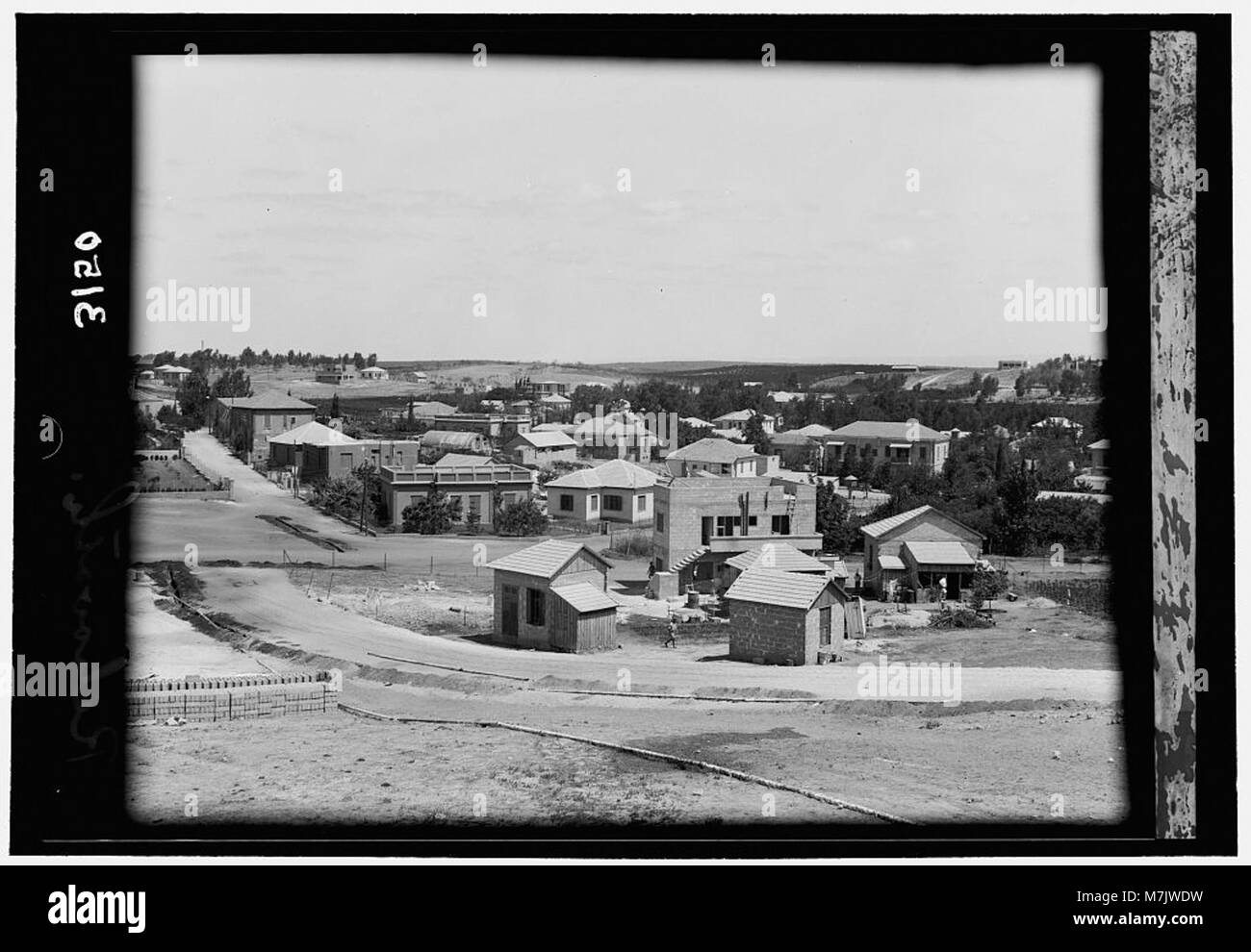 A photograph of the Zionist colonies in the Sharon region, specifically ...