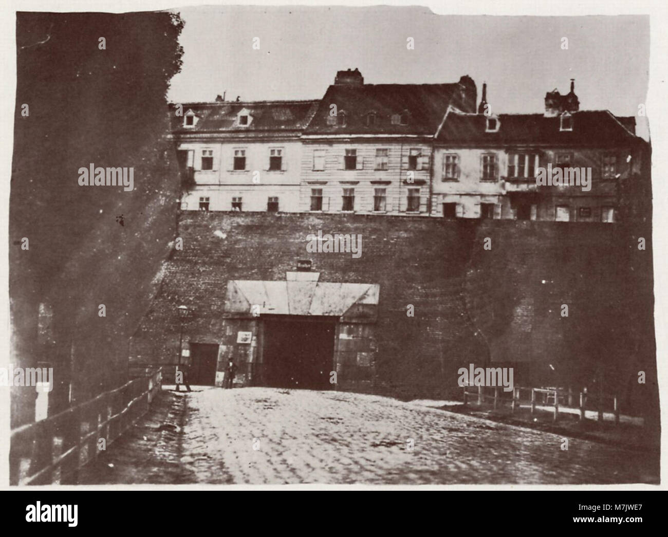 A historic photograph by an Austrian photographer, depicting the Neutor ...