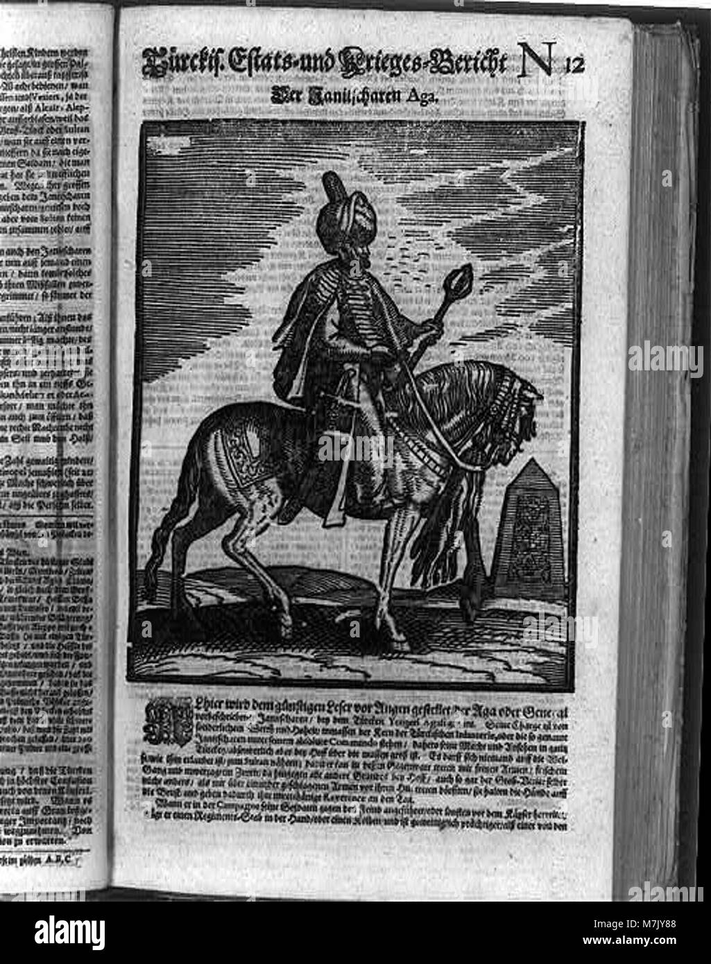 This image depicts an Aga, a high-ranking officer in the Ottoman ...