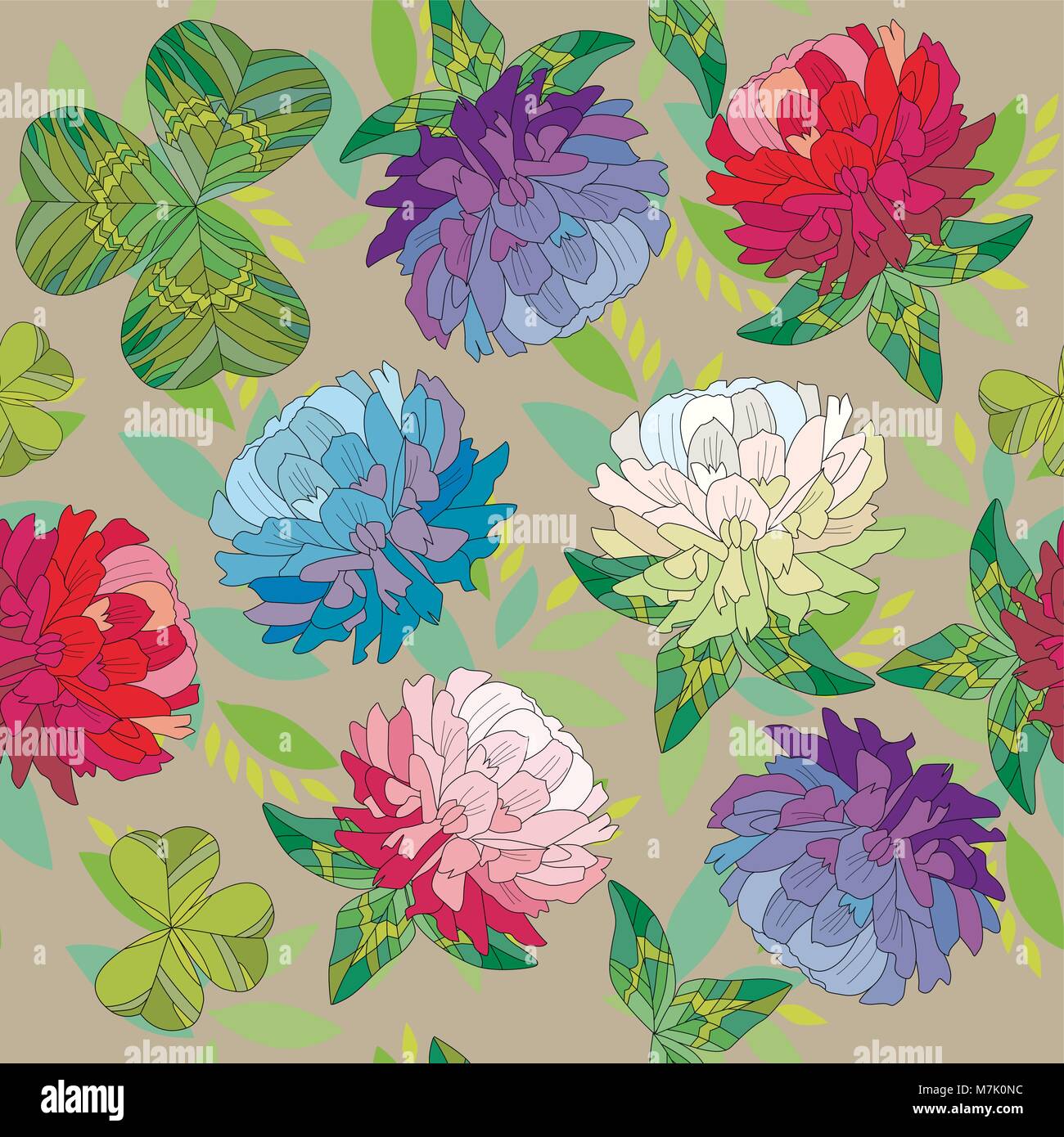 Clover background. Seamless pattern Stock Vector Image & Art - Alamy