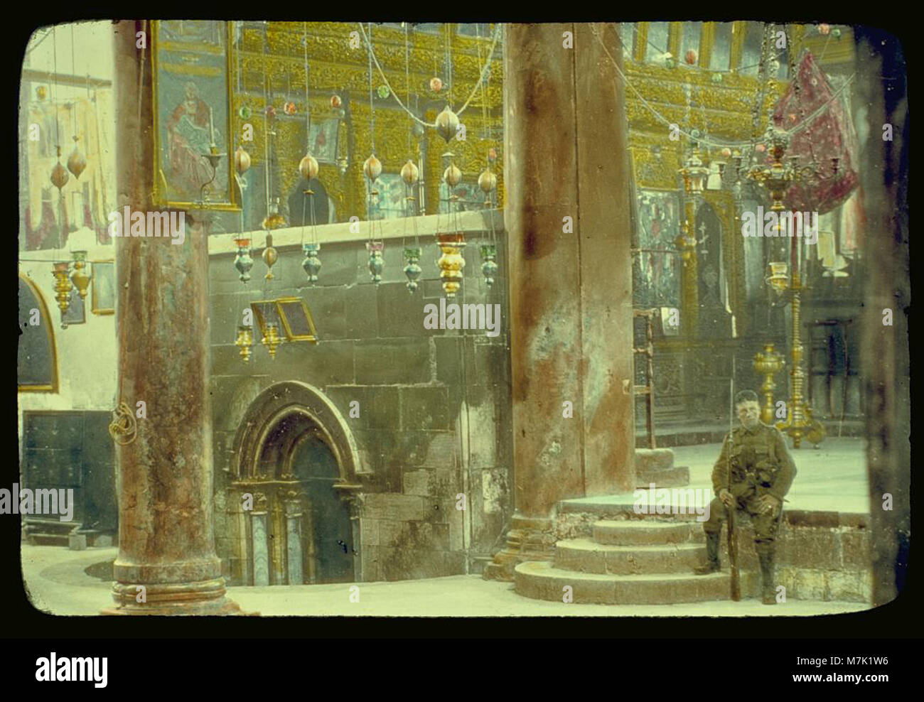 The image showcases the British guard stationed at the Church of the ...