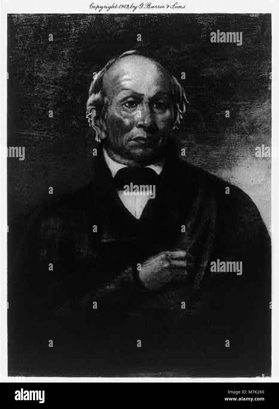 A portrait of Black Hawk, the notable Native American leader and ...