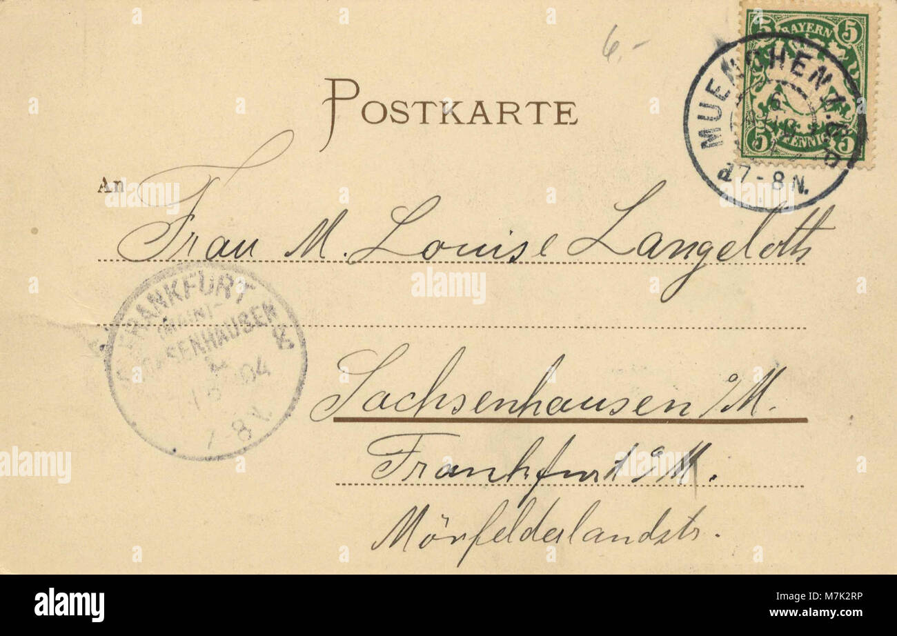 A vintage postcard from Munich, Germany, featuring the Neue Pinakothek ...