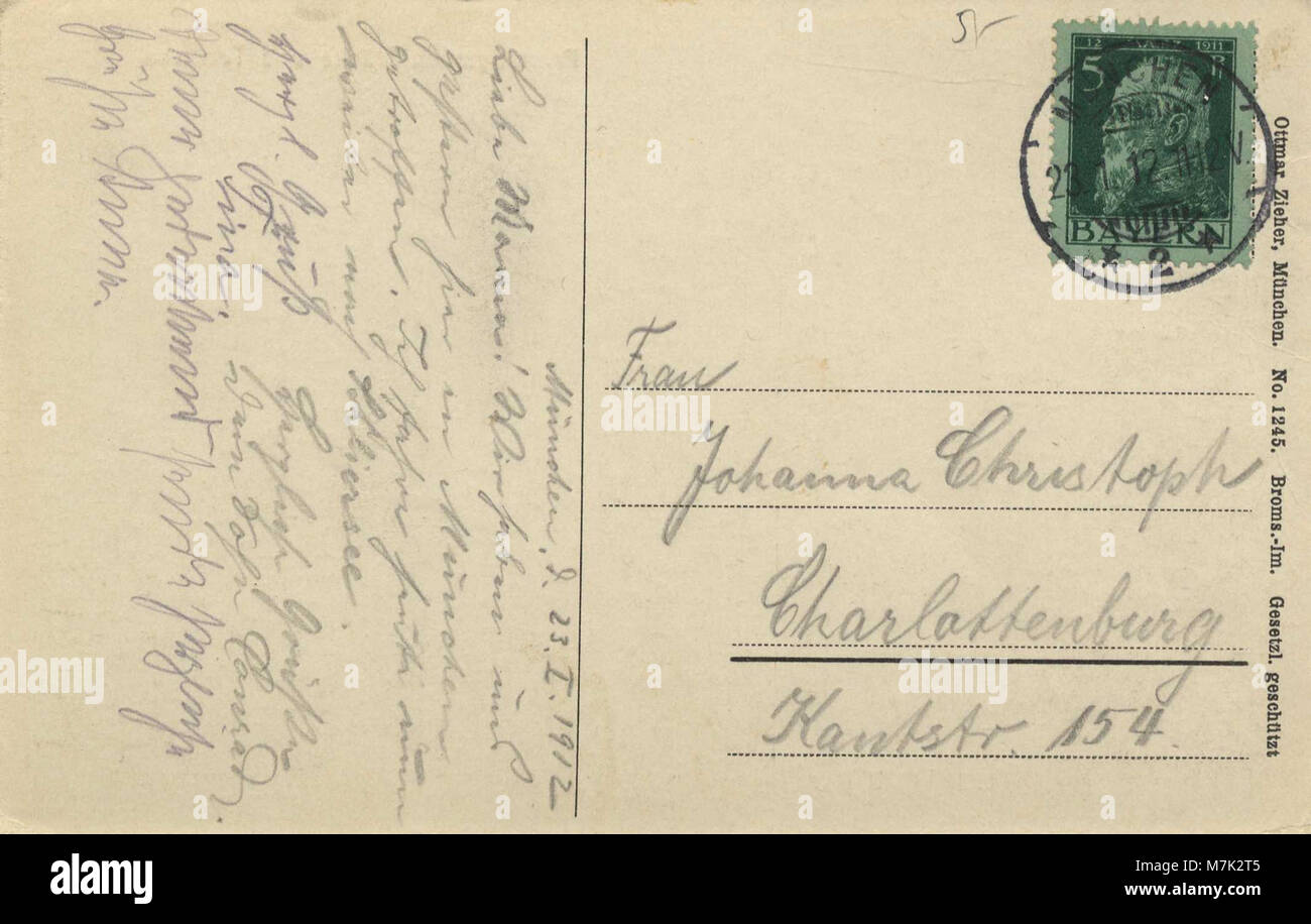 A vintage postcard of the Prinzregentenbrücke (Prince Regent Bridge ...