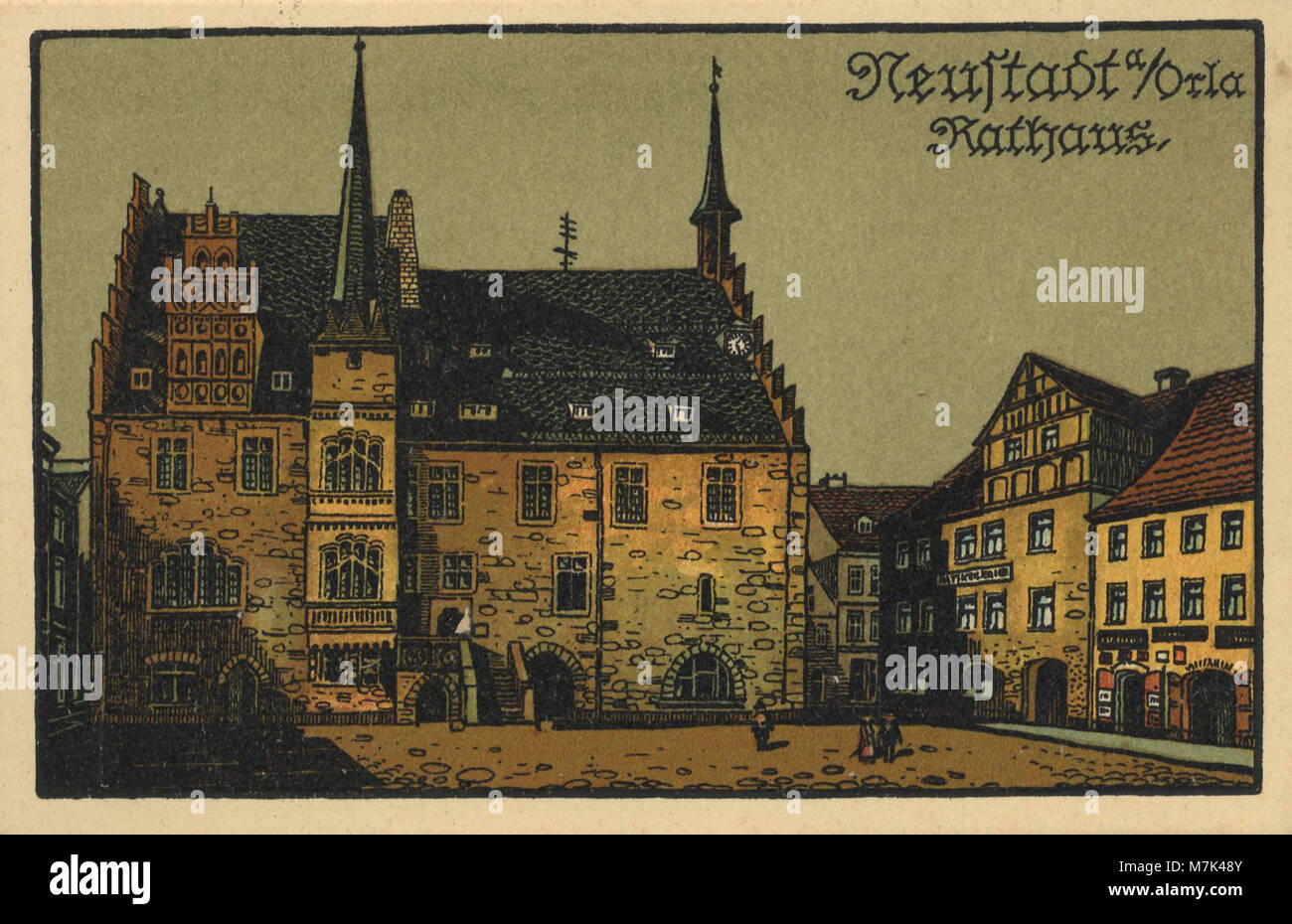 A photograph of the town hall (Rathaus) in Neustadt an der Orla ...