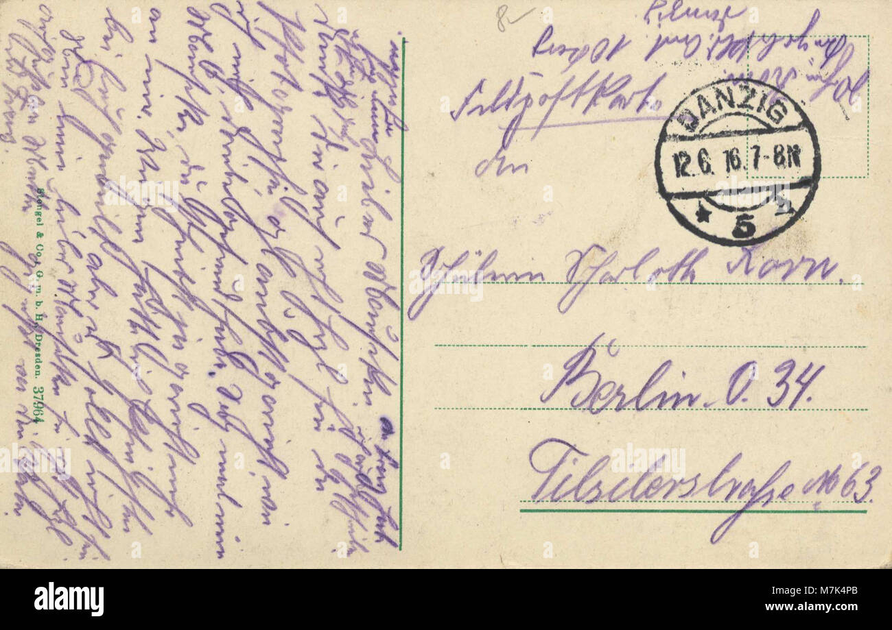 A vintage postcard showing Karlsberg and the surrounding forest ...