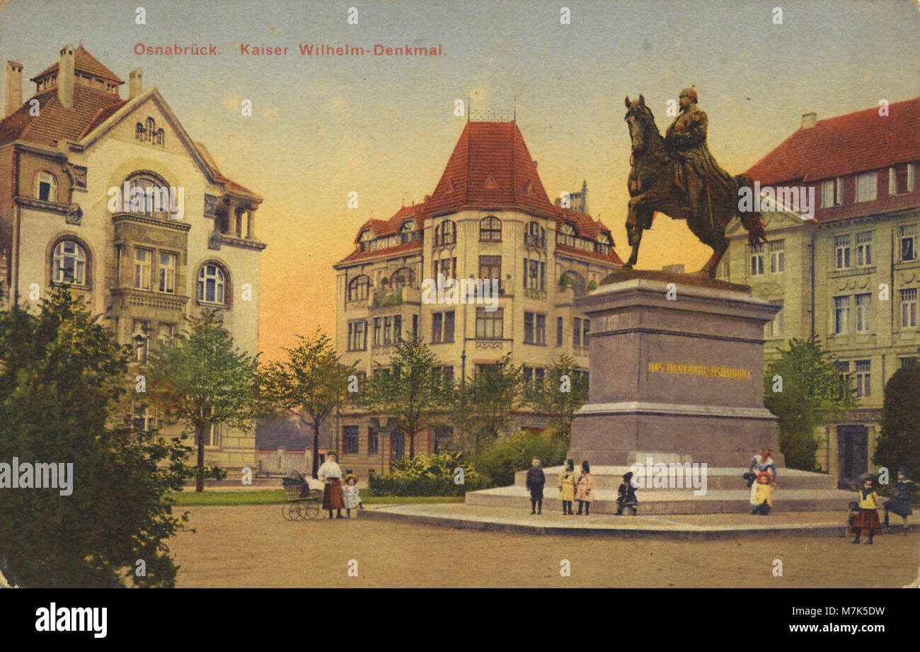 A photograph of the Kaiser-Wilhelm-Denkmal in Osnabrück, Niedersachsen ...