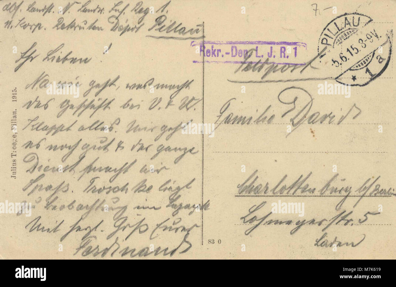 A historical postcard showing the Landungsbrücke (landing bridge) in ...