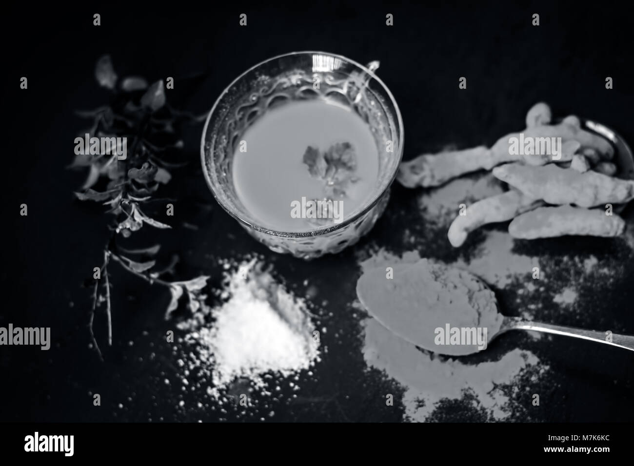 Tea of turmeric,Curcuma longa,Haldi, Ajwain,Trachyspermum ammi and salt ...