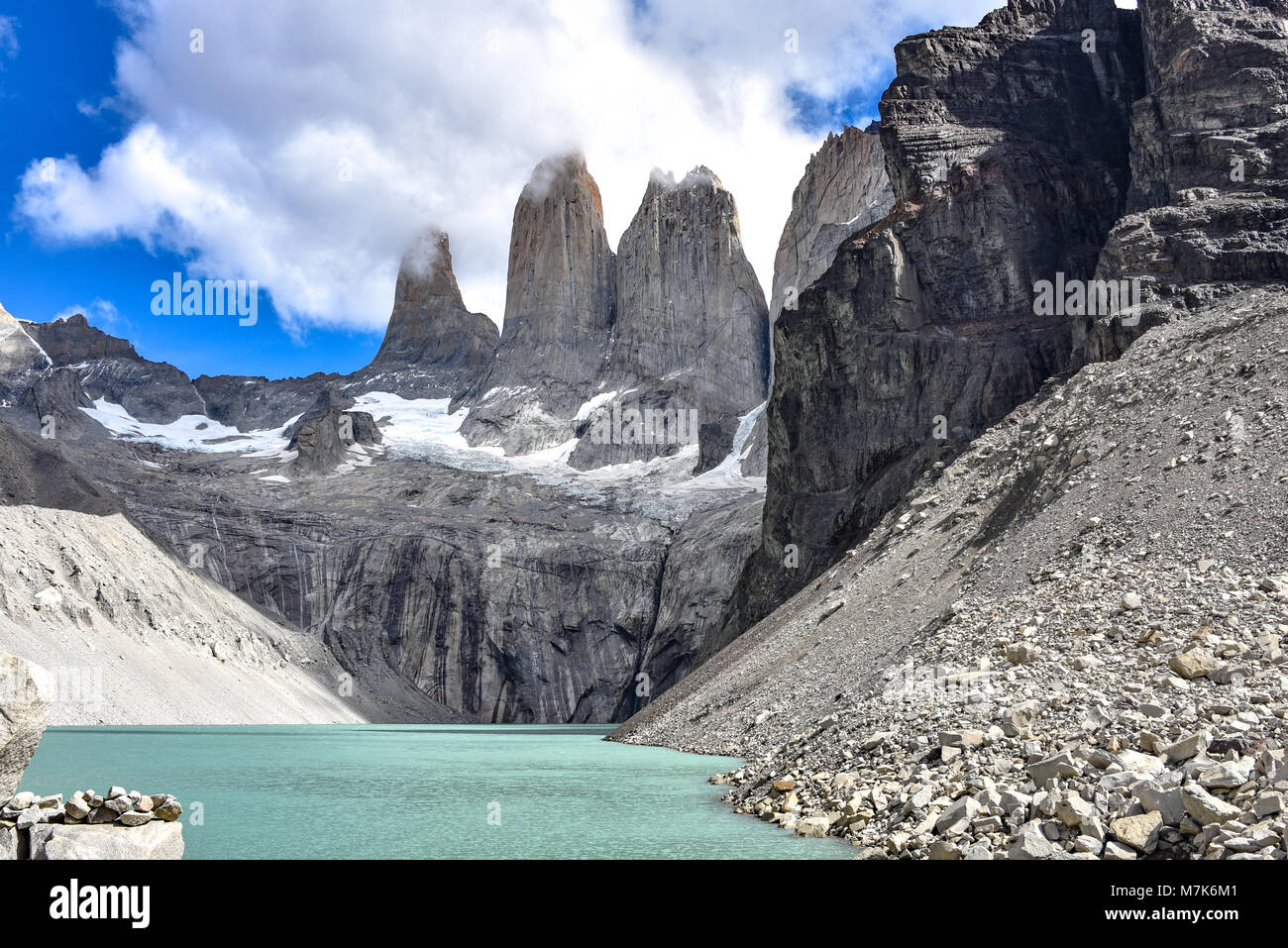 Base of the Towers (Base Las Torres), Torres del Paine National Park ...