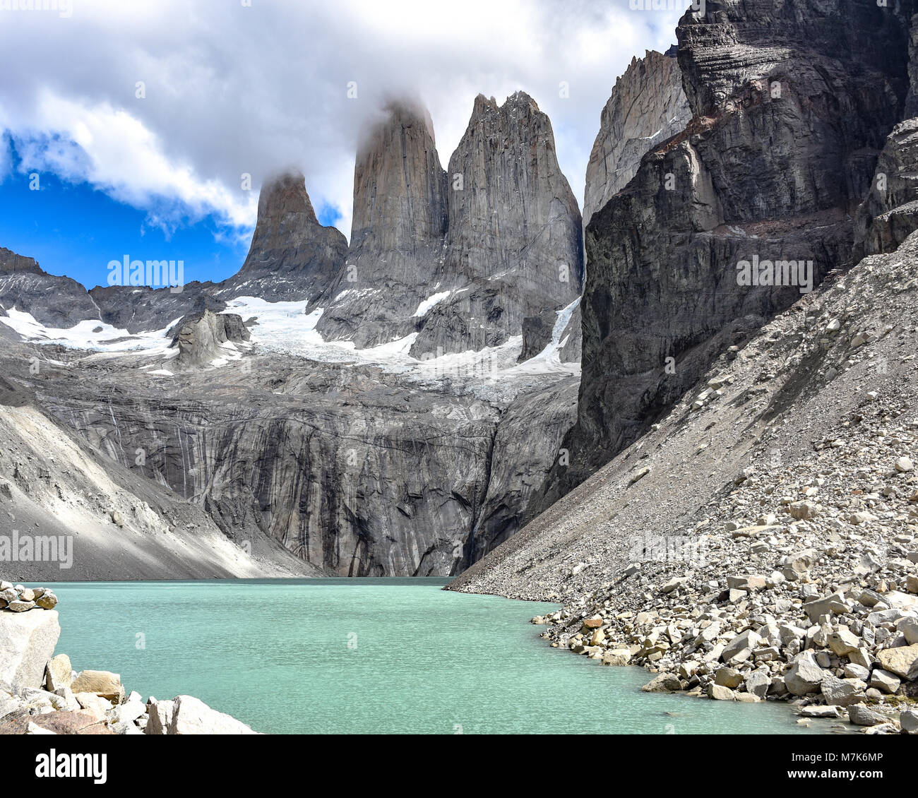Base of the Towers (Base Las Torres), Torres del Paine National Park ...