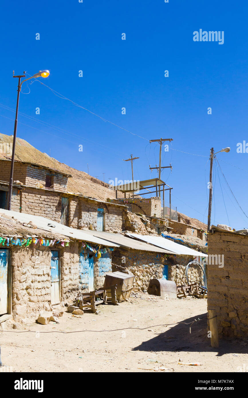 Potosi miner houses view,Bolivia. Bolivian mining city Stock Photo - Alamy