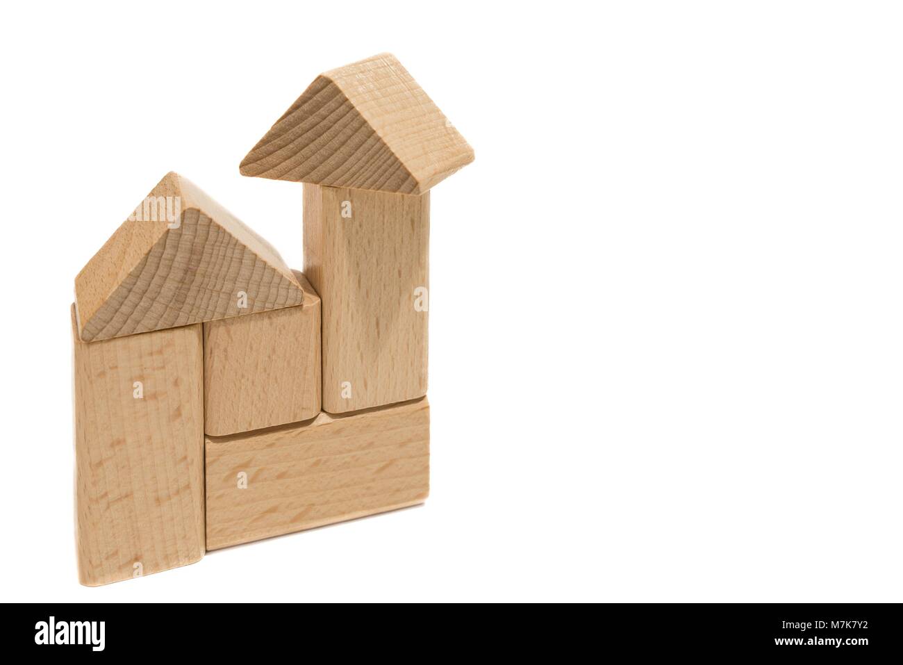 Stacked wooden toy blocks Stock Photo - Alamy