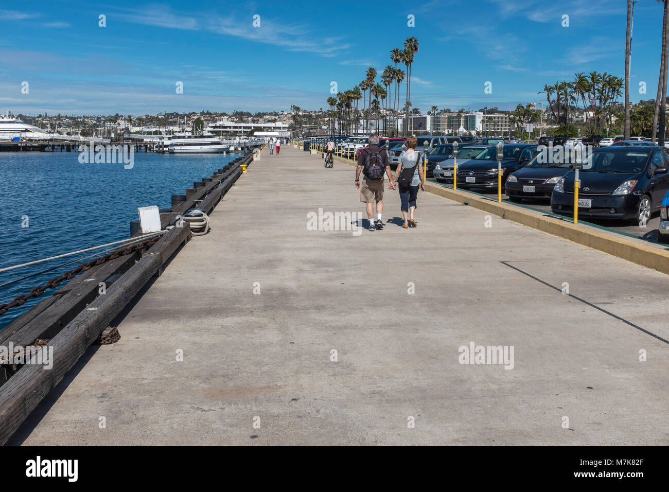 SAN DIEGO, CALIFORNIA, USA - Downtown San Diego next to the harbor on ...