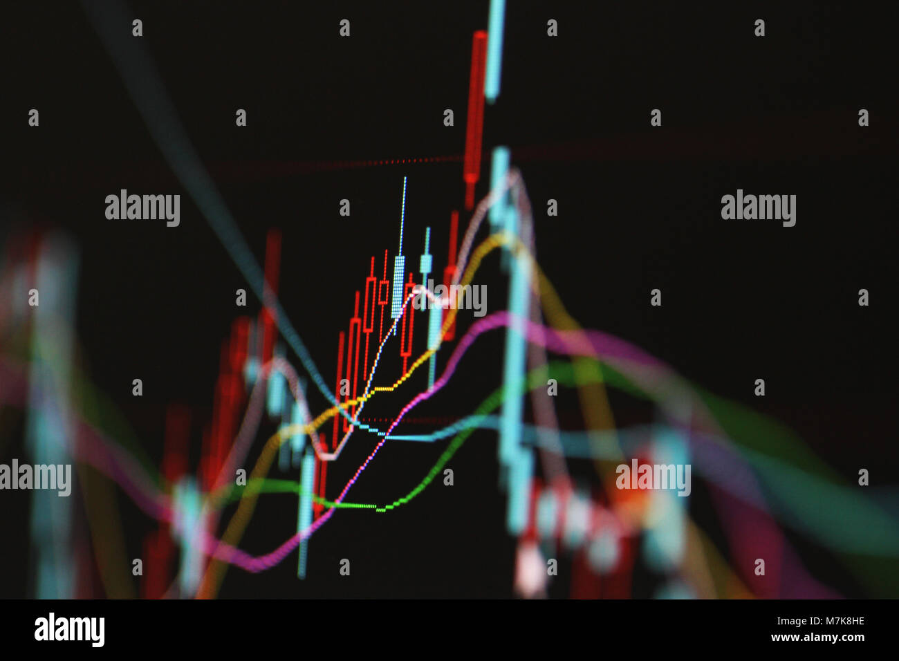 Stock Market Finance K Chart Stock Photo - Alamy
