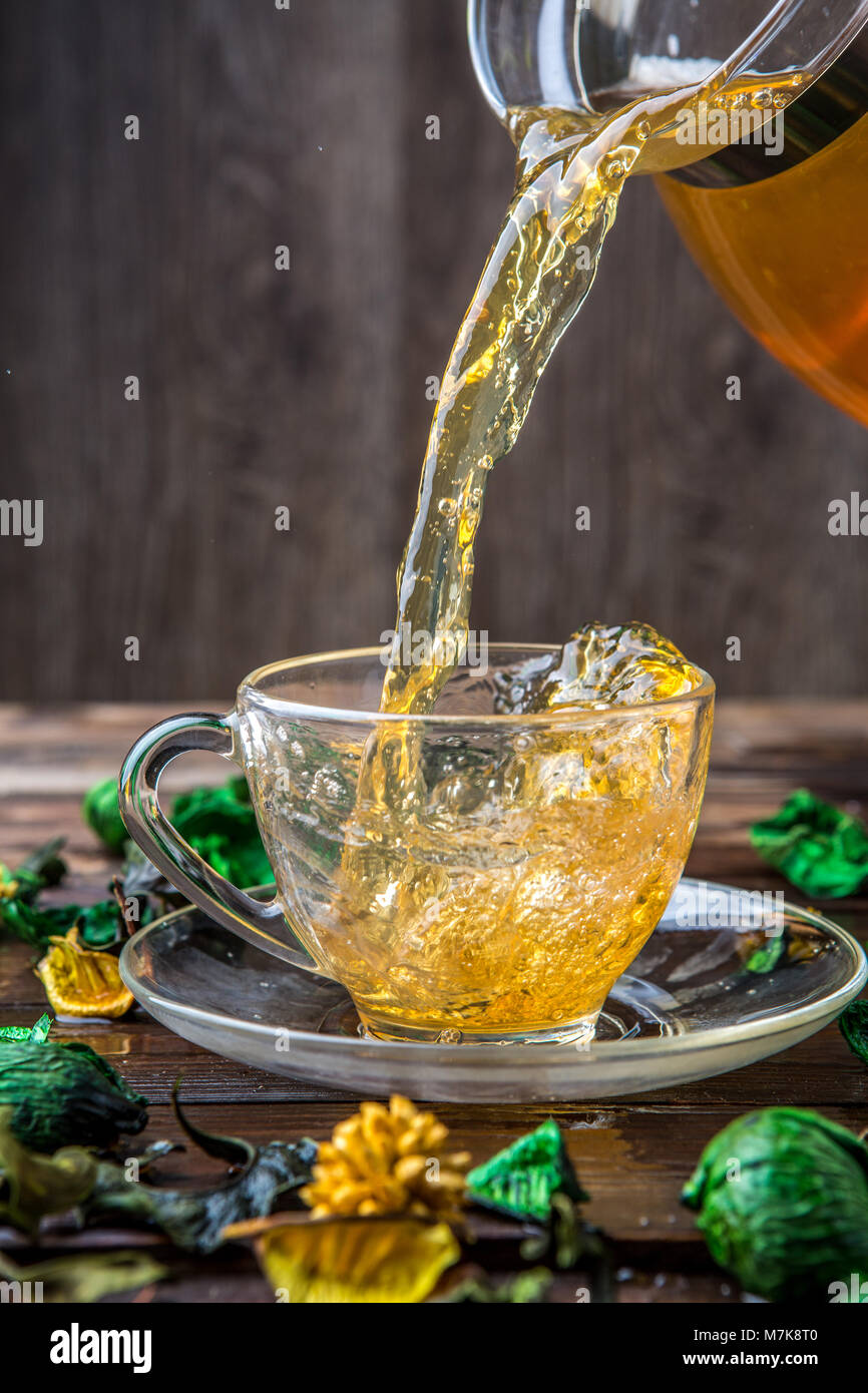 Homemade green tea in cup Stock Photo - Alamy