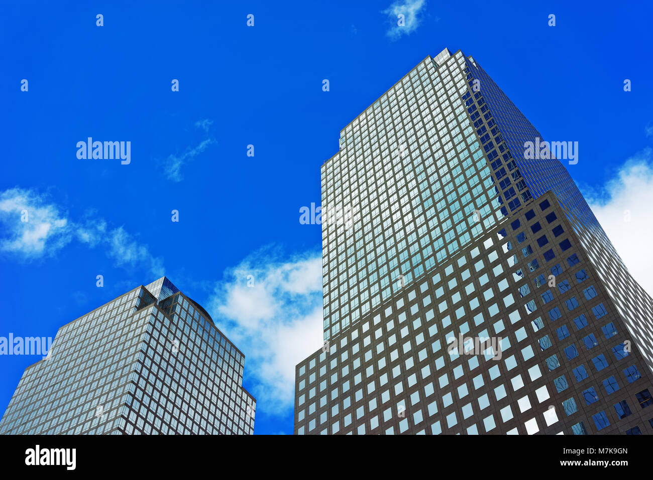 New York, USA - April 24, 2015: Three World Financial Center in ...