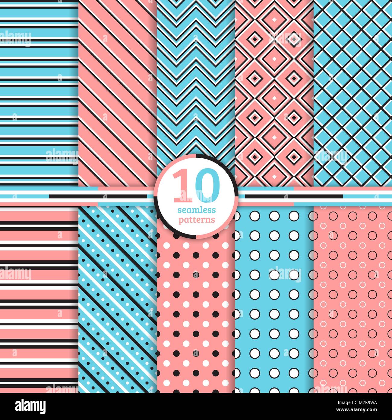 Set Of Seamless Patterns Collection Of Classical Stylish Textures