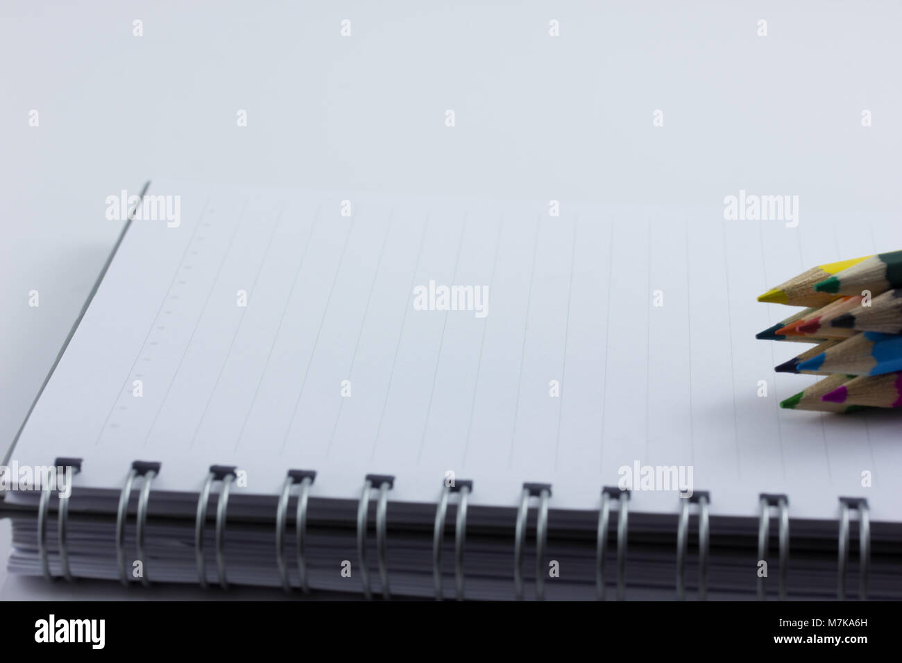 blank notebook isolated on white background Stock Photo - Alamy