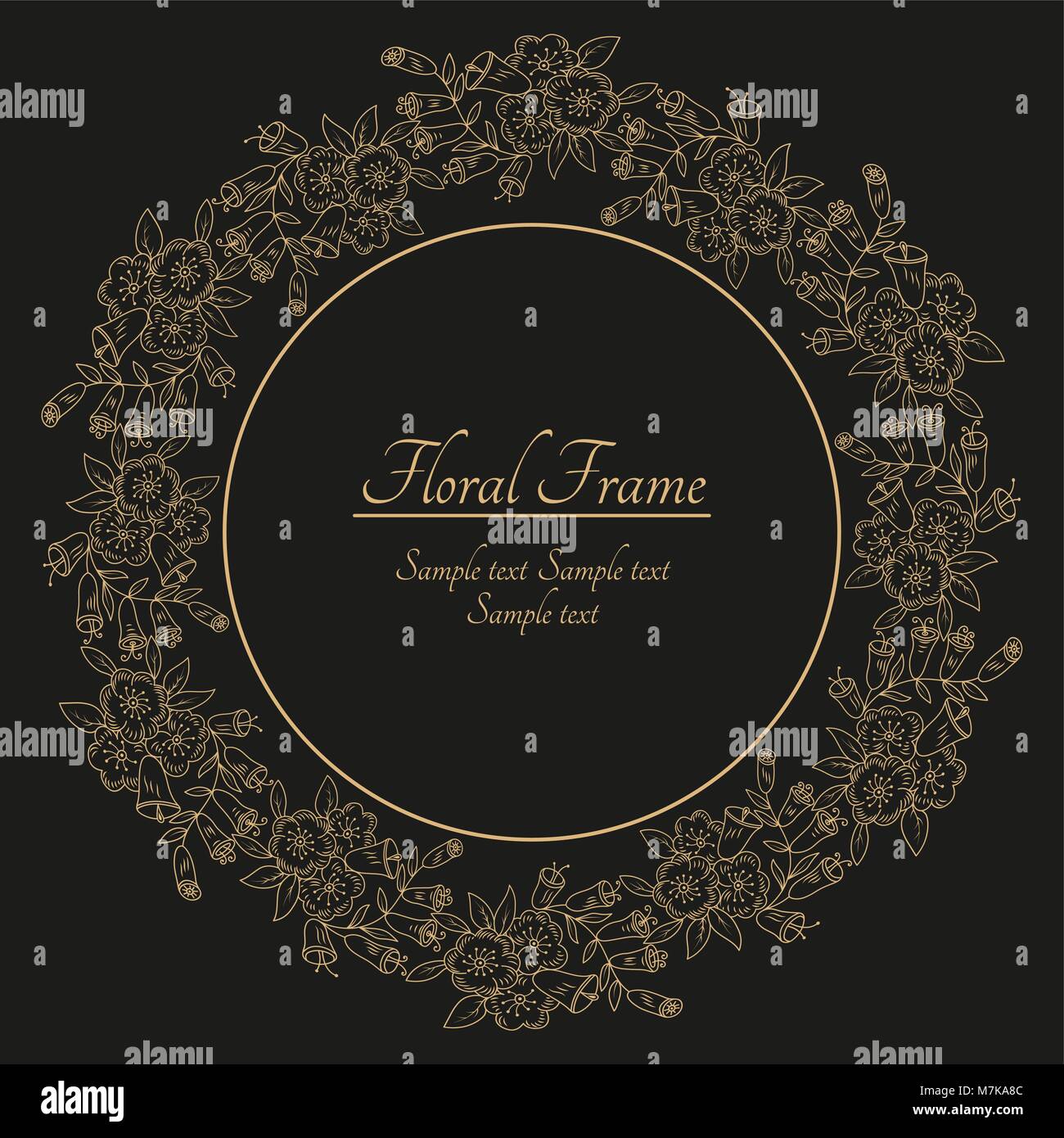 Floral ornamental card Stock Vector Images - Alamy