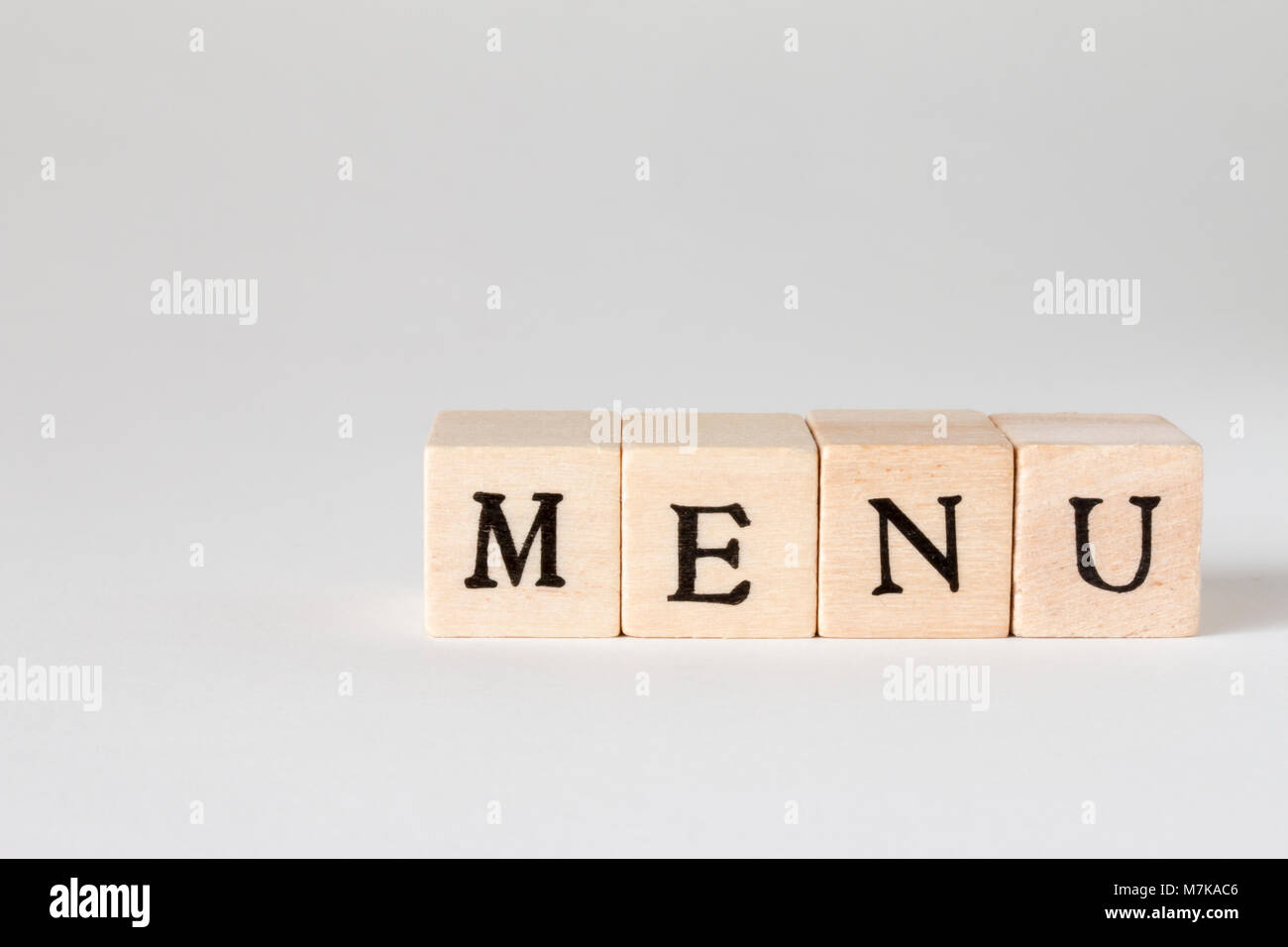 Wooden Building Blocks Written MENU Stock Photo - Alamy Wooden Building Blocks Written MENU Stock Photo - Alamy