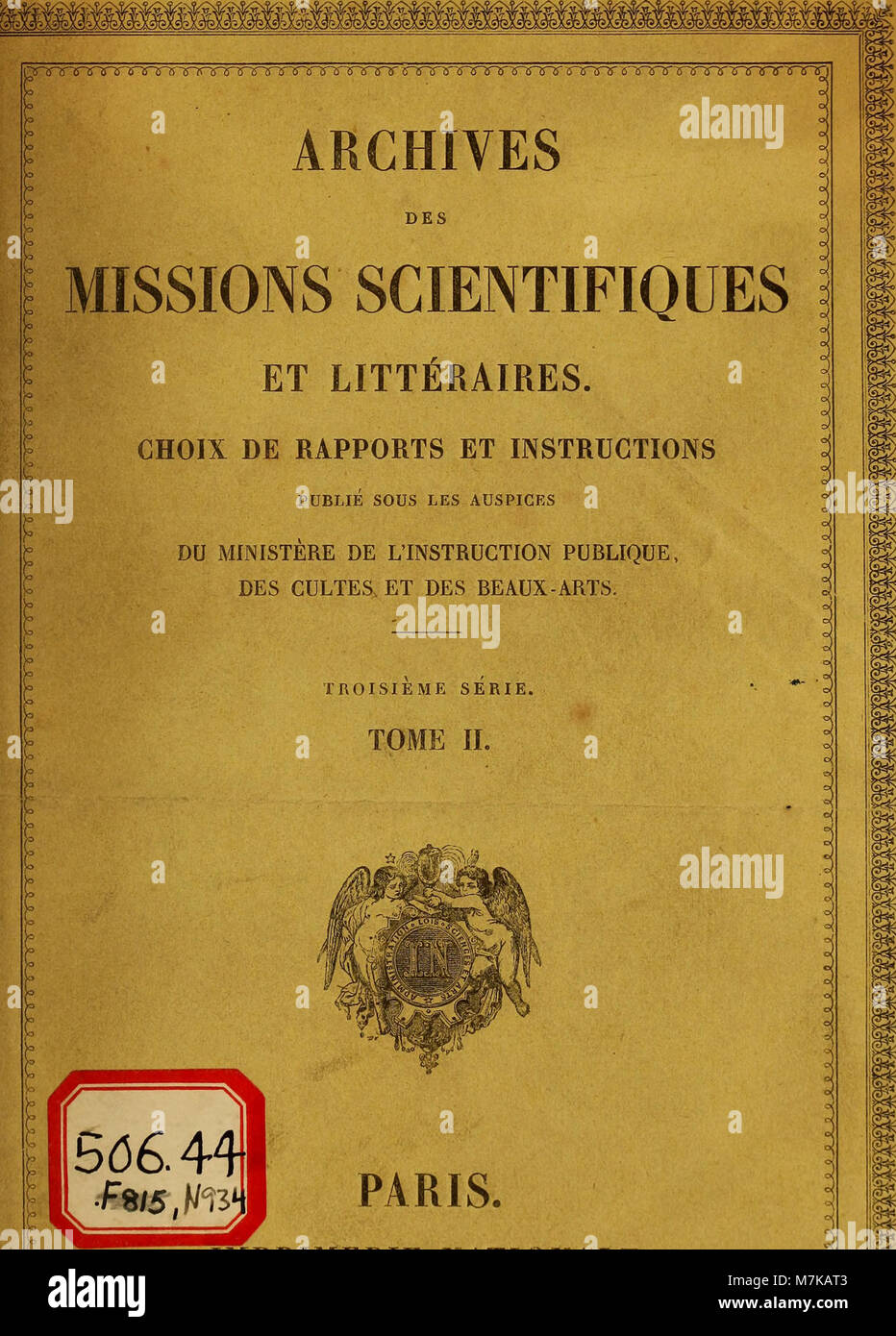 This archive from 1875 contains documents on scientific and literary ...