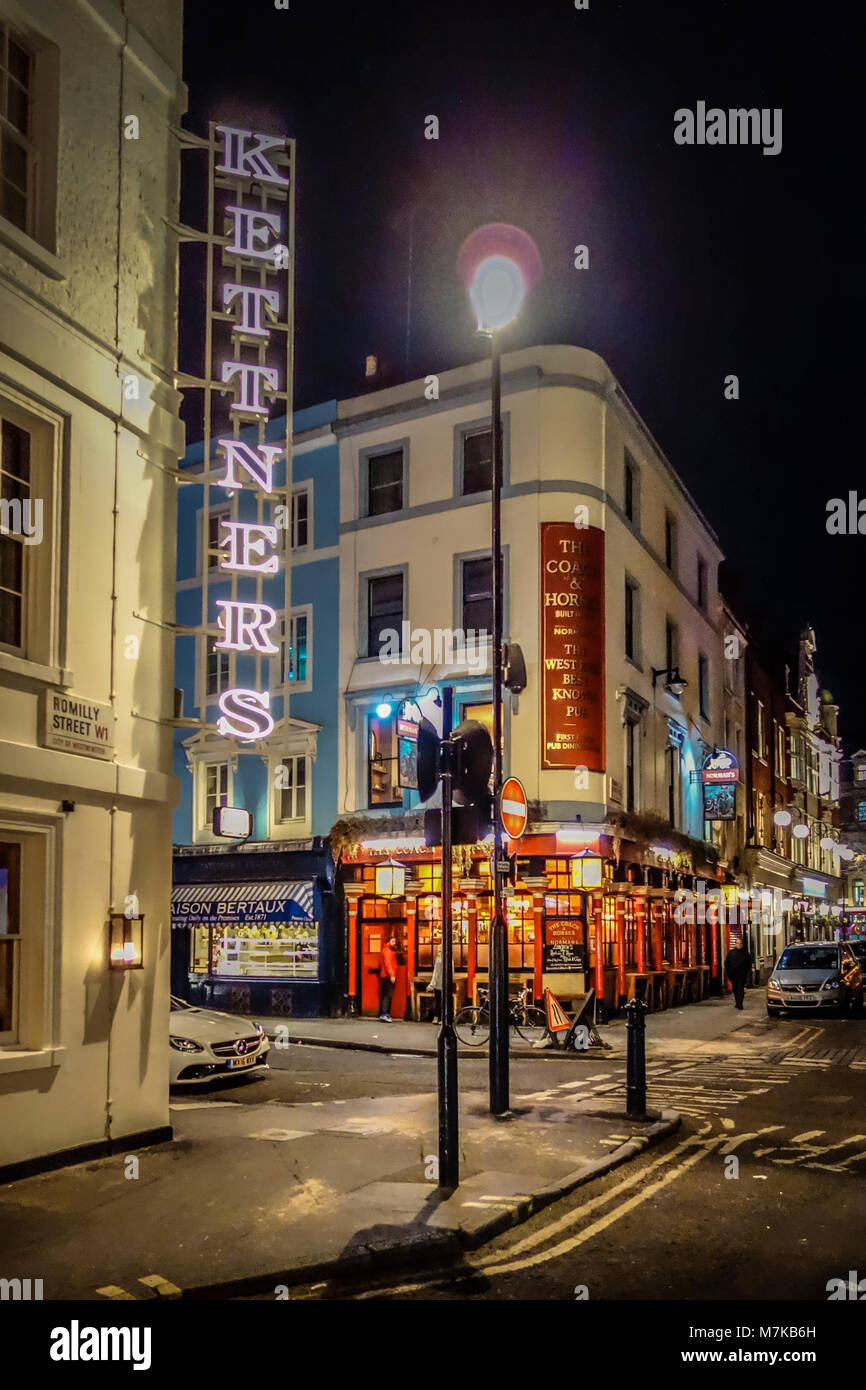 Kettners restaurant on Romilly Street, London, W1, UK Stock Photo - Alamy