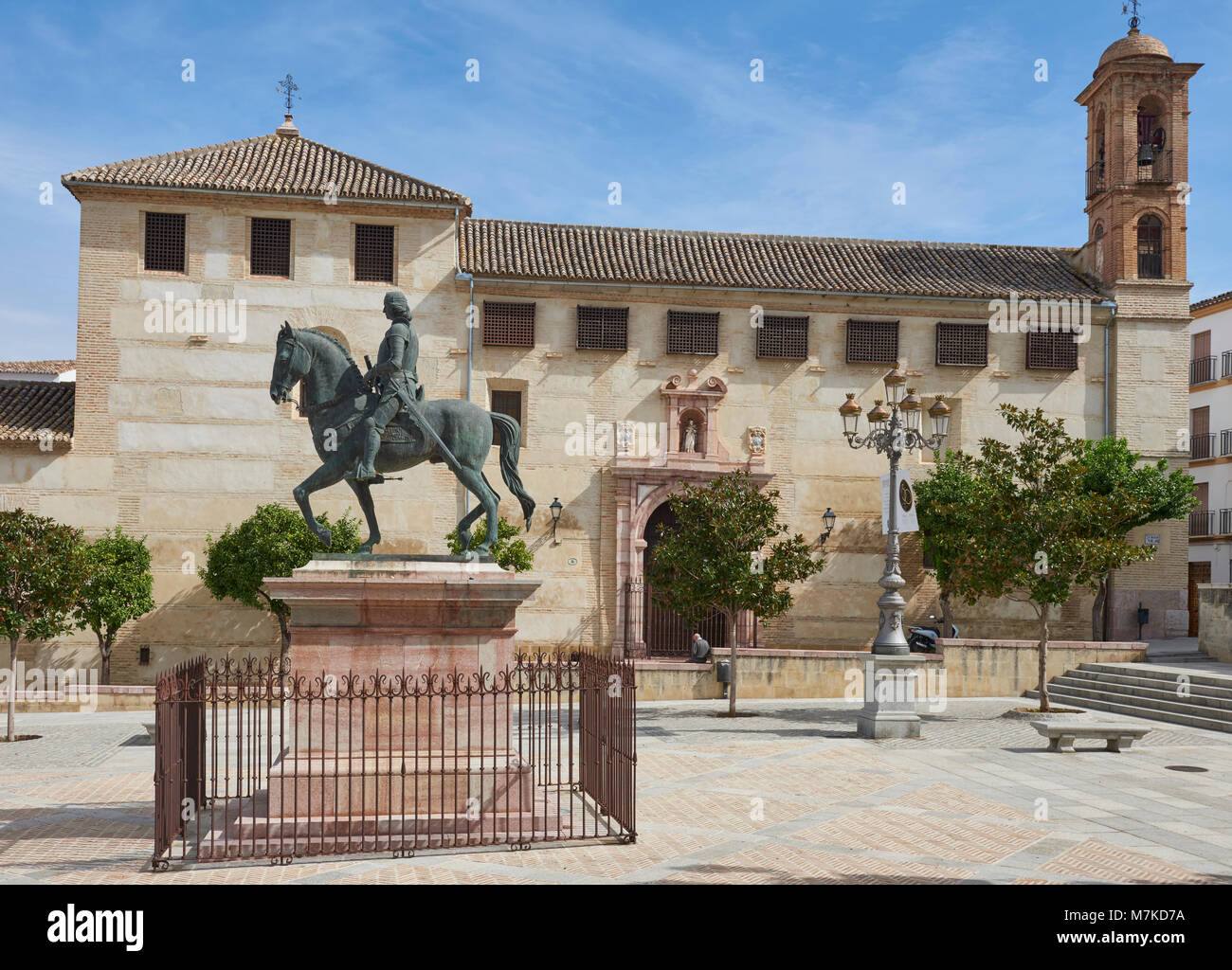 The square in front of the palace of najera hi-res stock photography ...