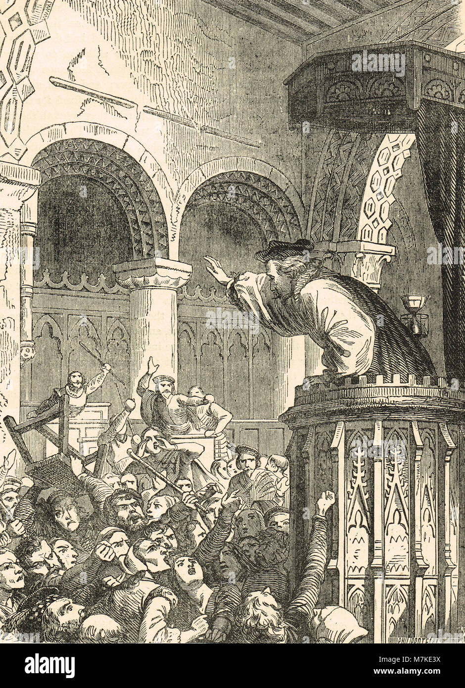 Affray in the High Church, Edinburgh, Scotland, 23 July 1637 Stock ...