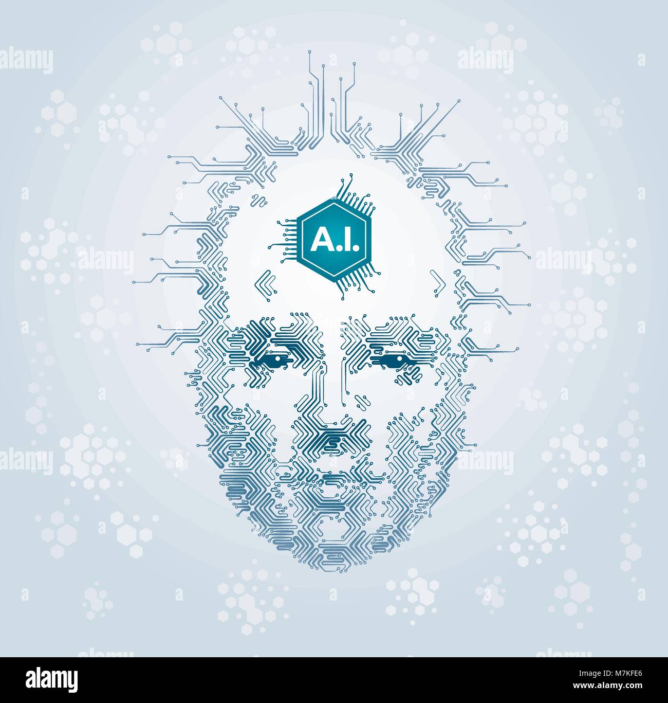 Artistic Representation Of Artificial Intelligence Stock Vector Image