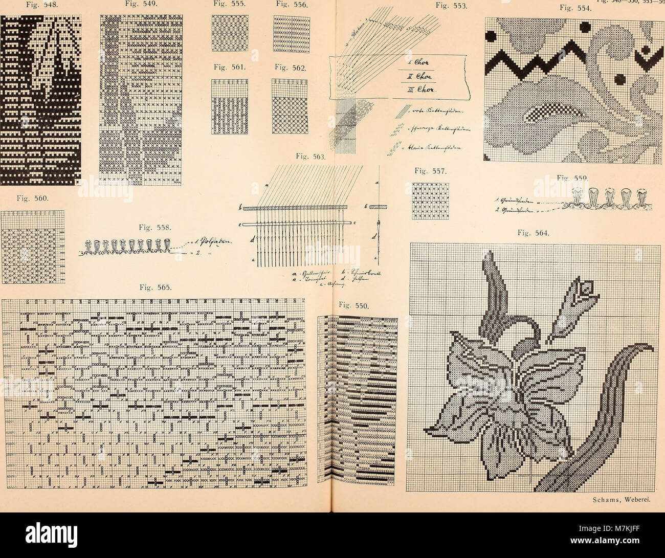 This comprehensive manual on weaving, published in 1909, provides ...