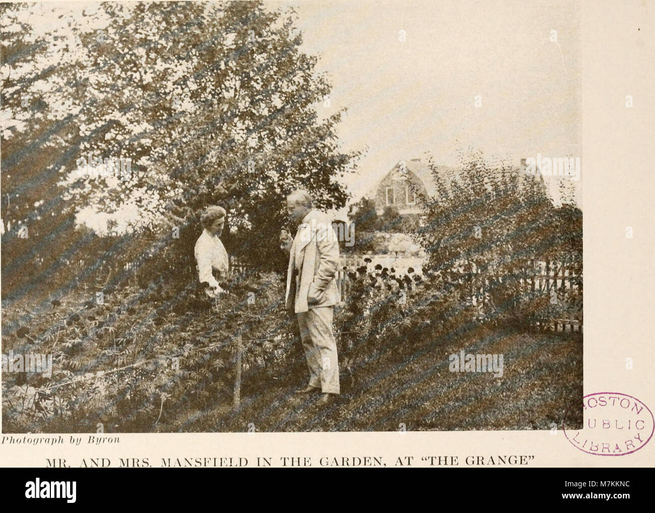 Photograph depicting actors Beatrice Cameron and Richard Mansfield in a ...