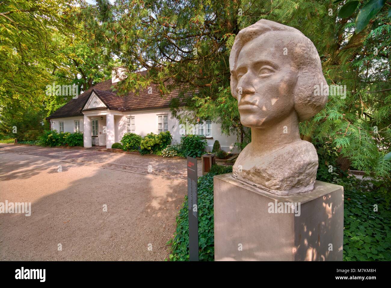 WARSAW, POLAND - AUGUST 20: Statue of Frederick Chopin in the park ...