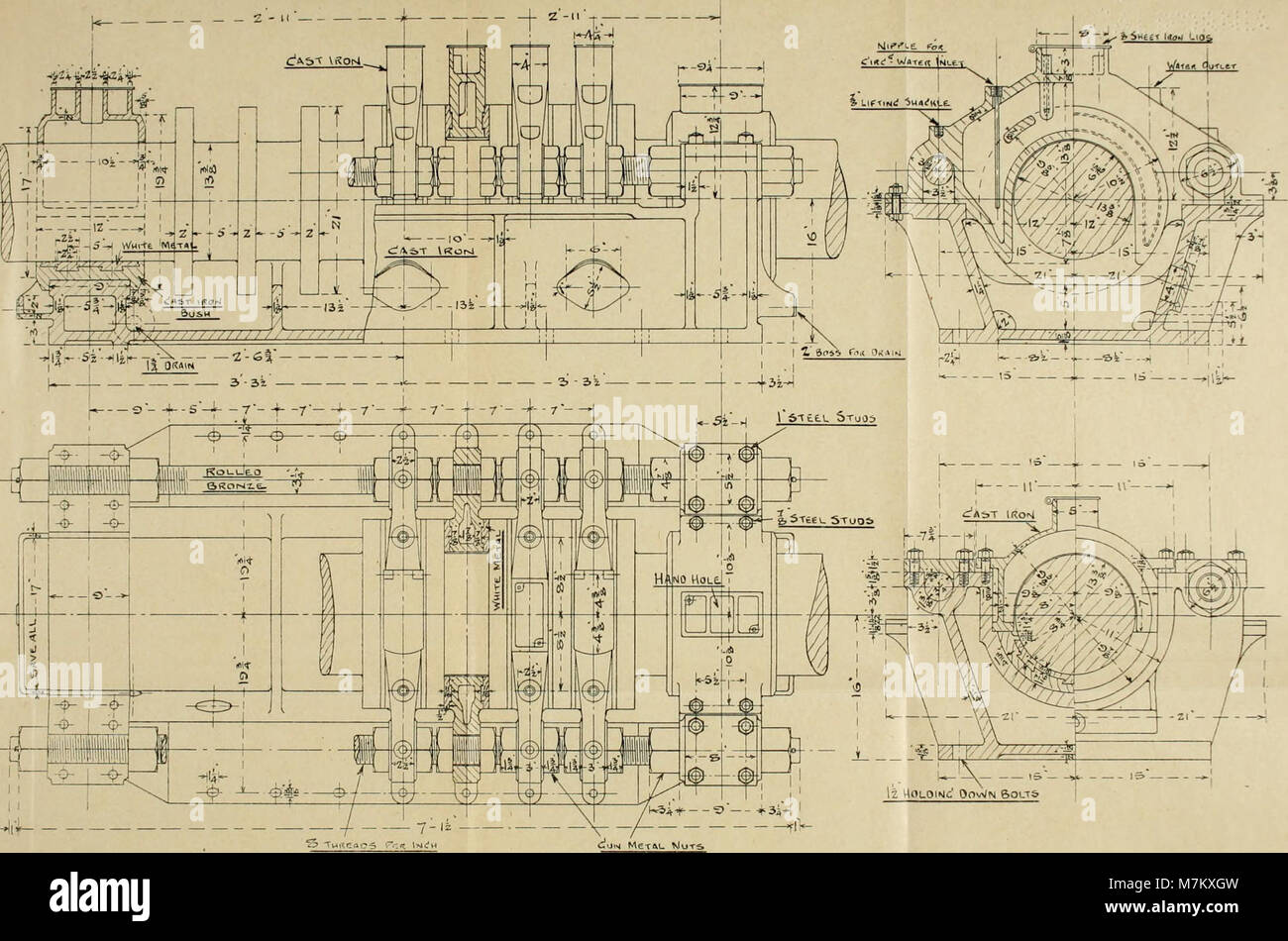 Old engineering sketches hi-res stock photography and images - Alamy
