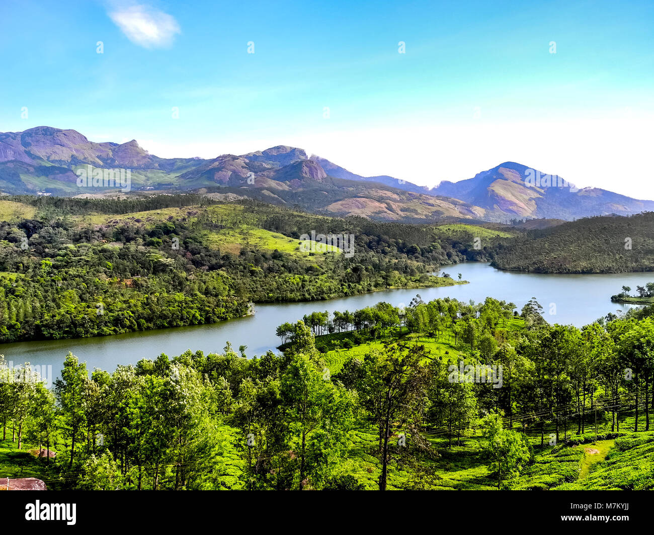 THEKKADI, KERALA, INDIA - DEC. 15 2011: Beautiful landscape with ...