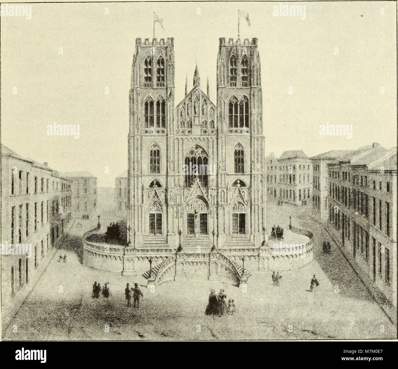 An 1884 depiction of Brussels through the ages, showing the city’s ...
