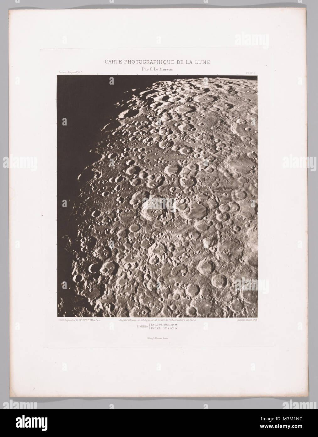 A systematic photographic chart of the Moon showing waxing and waning ...